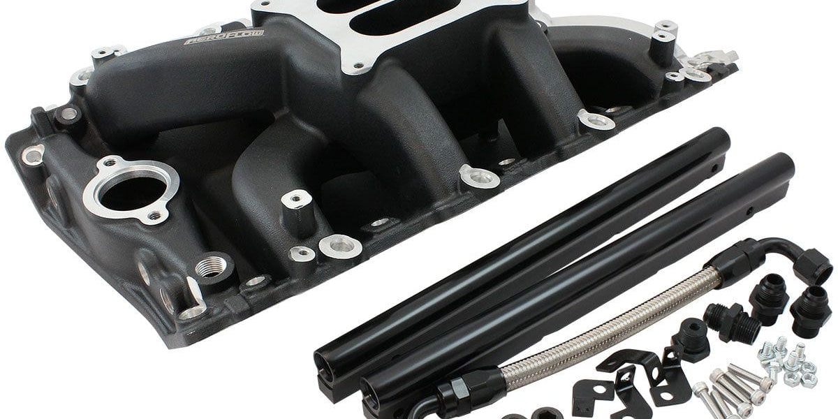 Holden 304 EFI Air Gap Dual Plane Intake Manifold, Black Finish ...