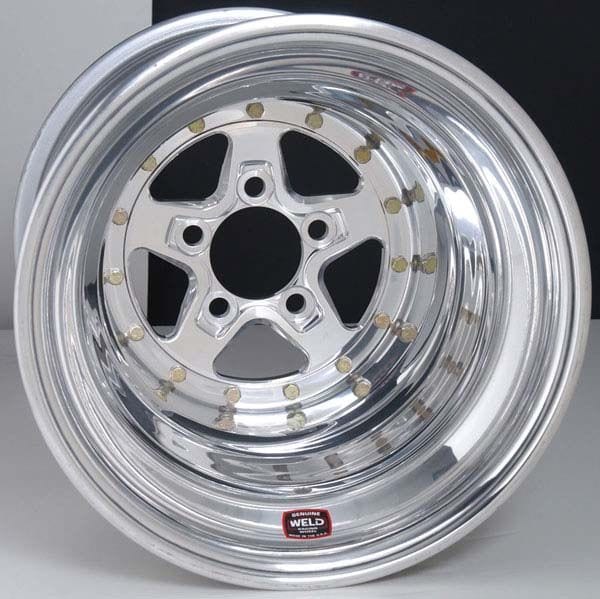 Aluma Star 15 x 10" Polished Wheel with Black Center — Automotive Fittings